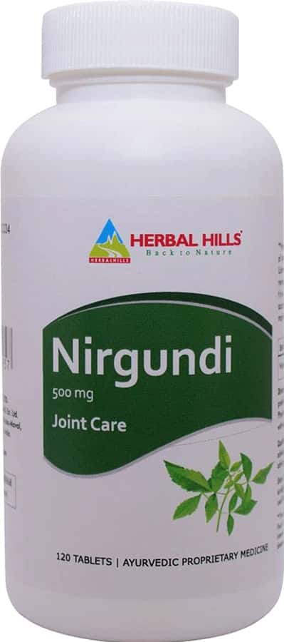 Buy HERBAL HILLS NIRGUNDI (VITEX NEGUNDO) 120 TABLET 500MG FOR JOINT ...