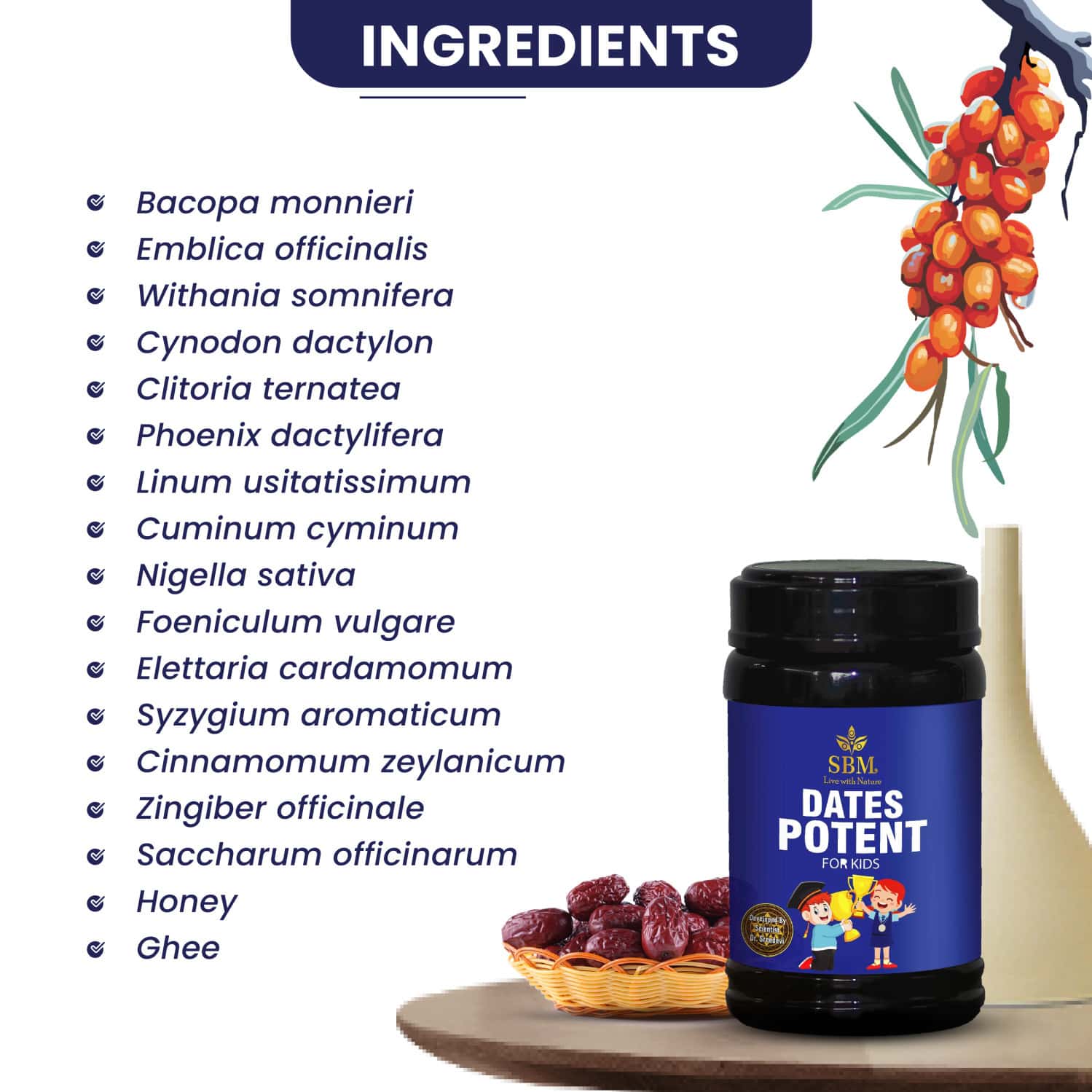 Buy SBM AYUR DATES POTENT TONIC JAM FOR KIDS 400G Online & Get Upto 60% ...