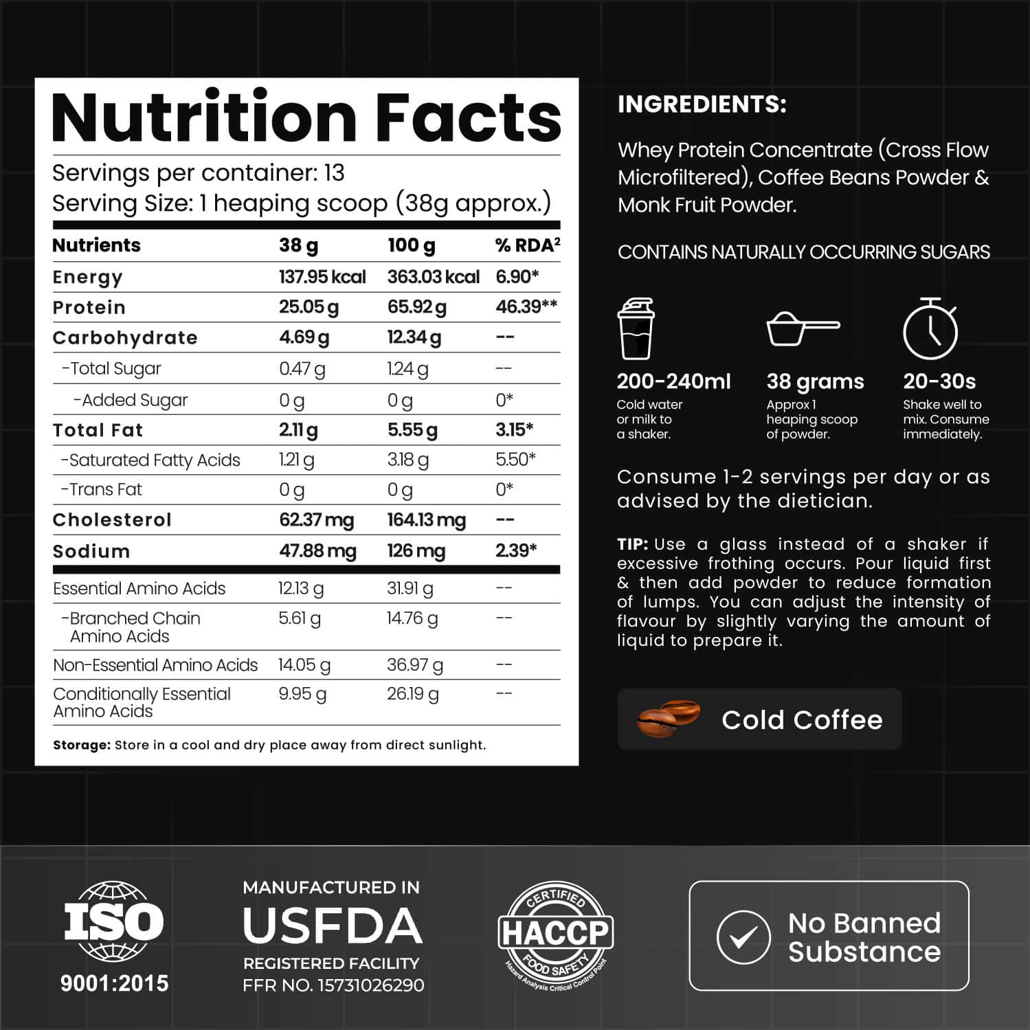 Buy ATHLAB INSTANT WHEY PROTEIN, 25G PROTEIN | NO PRESERVATIVES | COLD ...