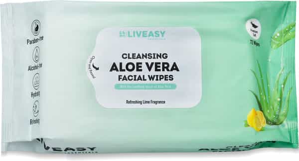 Buy LIVEASY ESSENTIALS ALOE VERA REFRESHING AND CLEANSING FACE WIPES ...