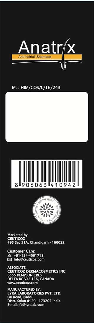 Buy CEUTICOZ ANATRIX HAIR SHAMPOO - 120 ML Online & Get Upto 60% OFF at ...