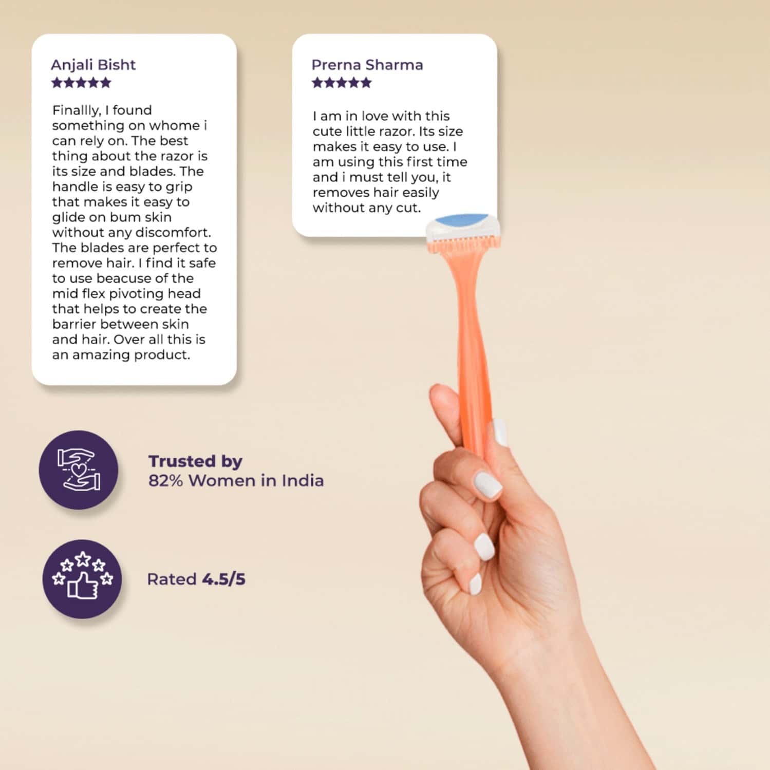 Buy SANFE BUM HAIR REMOVING RAZOR FOR WOMEN WITH MID PIVOT HAIR ...