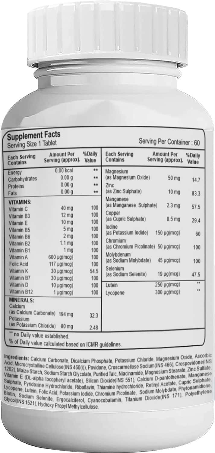 Buy HEALTHVIT CENVITAN ADULTS 50+ MULTIVITAMIN & MULTIMINERAL WITH 25 ...