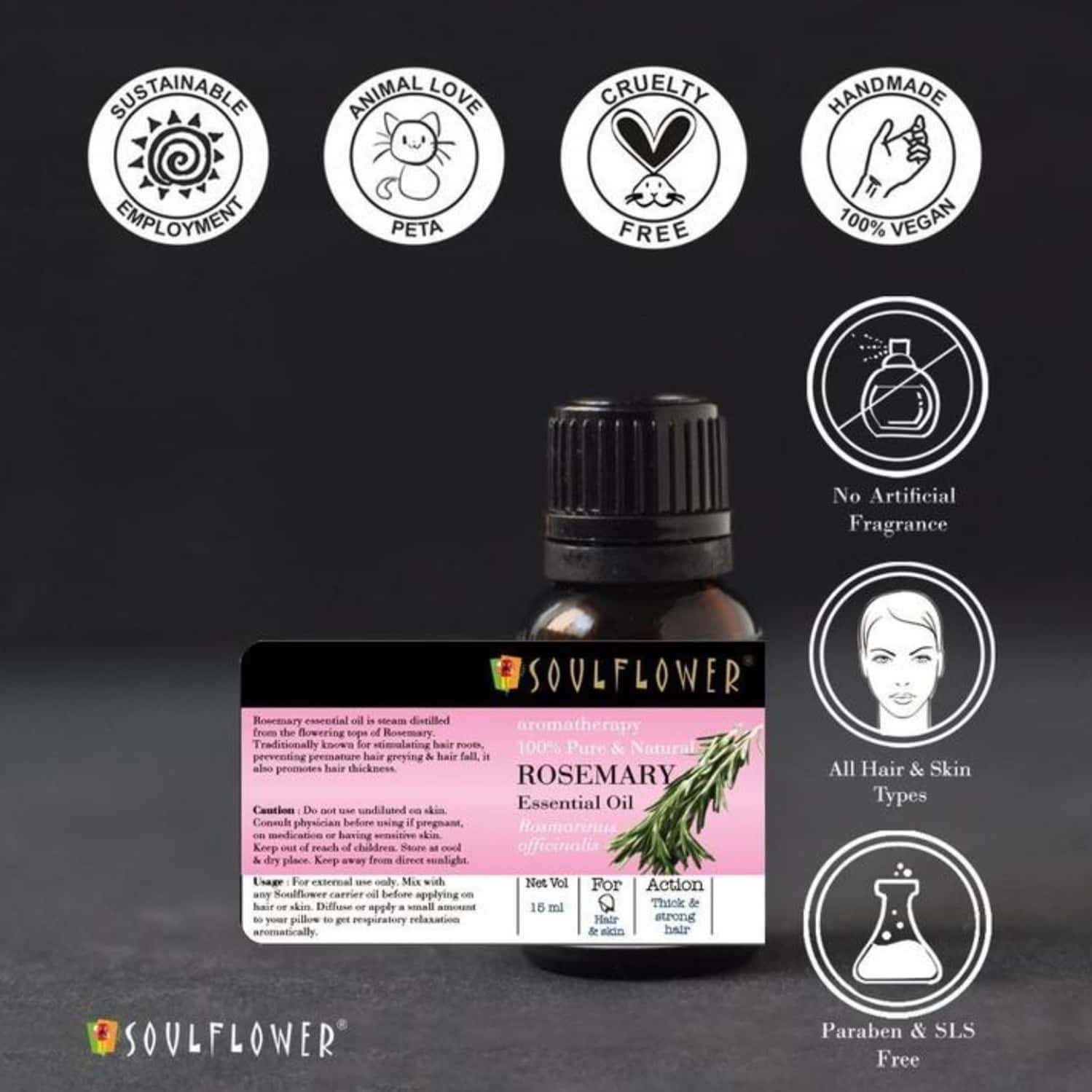 Buy SOULFLOWER ROSEMARY ESSENTIAL OIL 15ML Online & Get Upto 60% OFF at ...