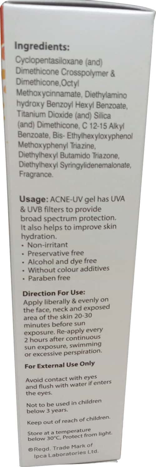 Buy ACNE UV SPF 30 TUBE OF 60GM GEL Online & Get Upto 60% OFF at PharmEasy