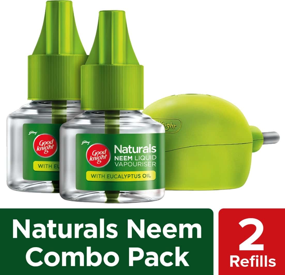 Buy GODREJ GOOD KNIGHT NATURALS NEEM LIQUID VAPOURISER COMBO PACK ...