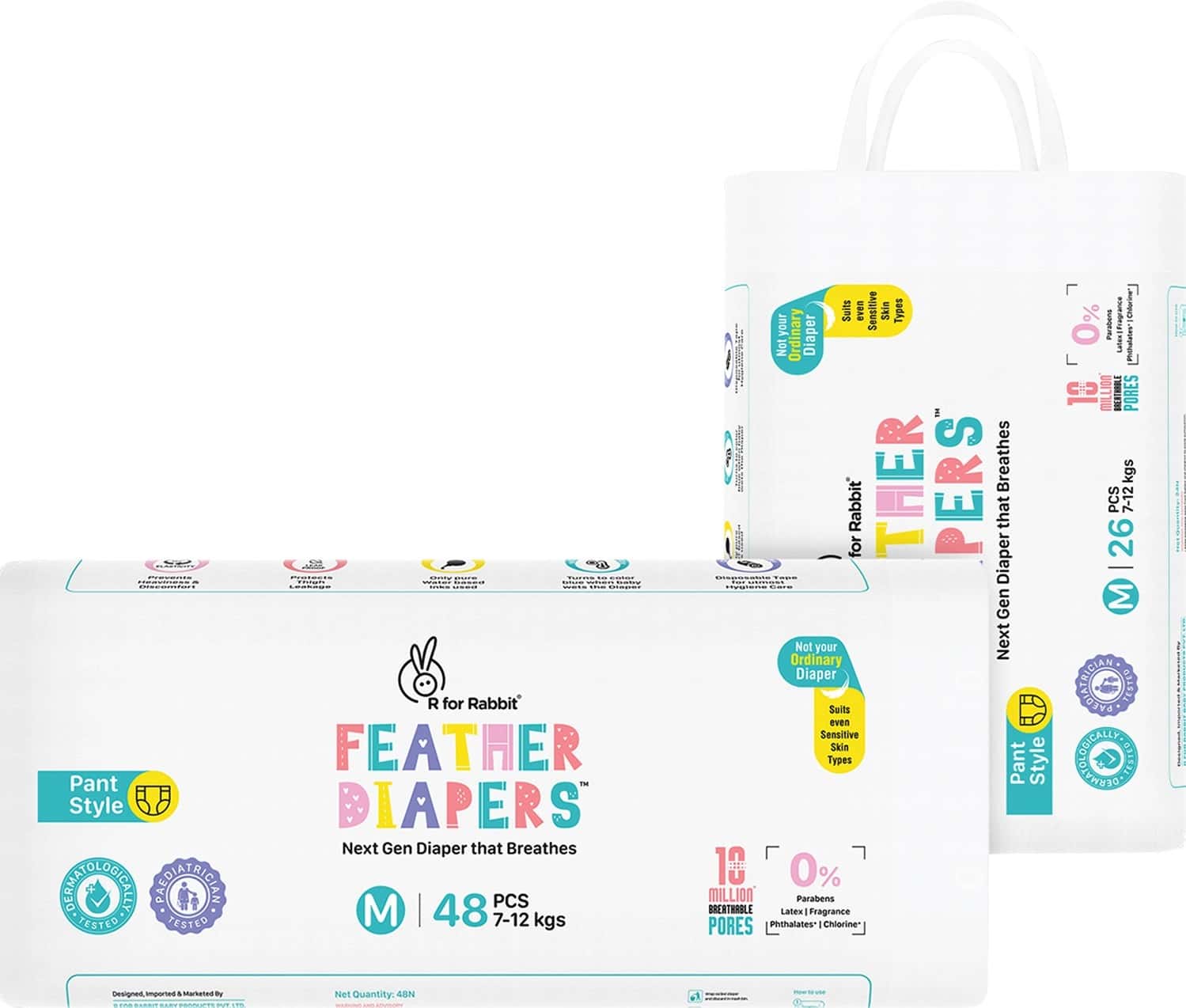 Buy R FOR RABBIT FEATHER DIAPER PANTS SIZE LARGE FOR BABY OF 9-14 KGS ...