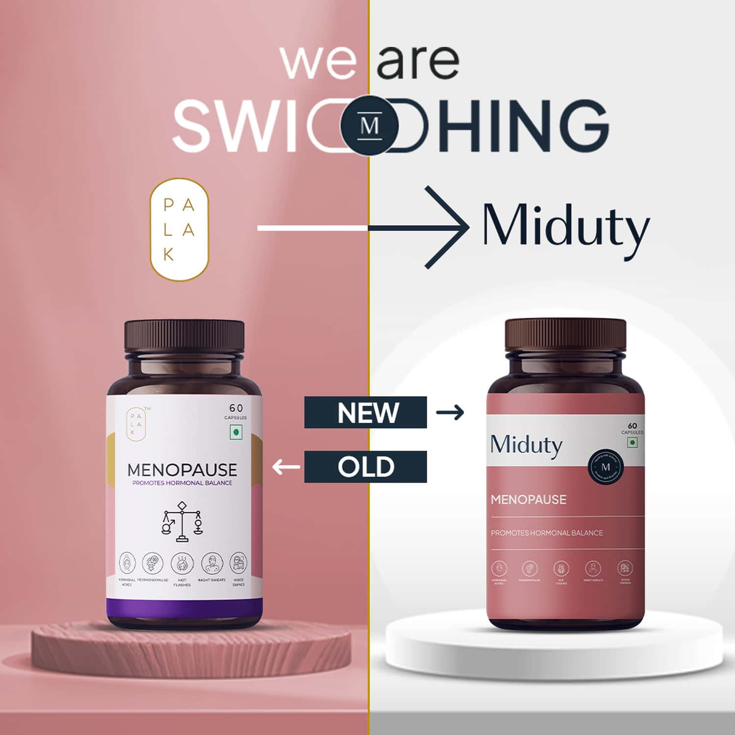 Buy MIDUTY PALAK NOTES MENOPAUSE HEALTH SUPPLEMENT HORMONAL IMBALANCE ...