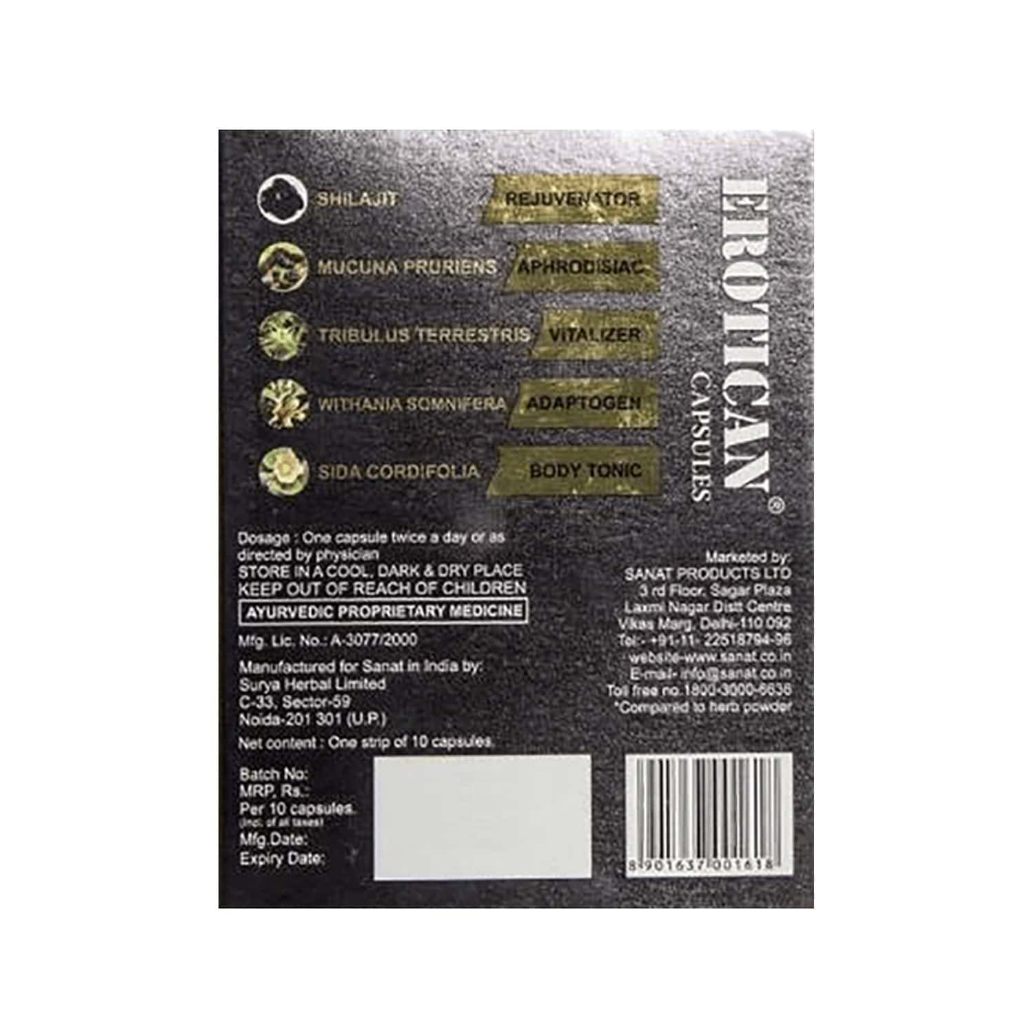 Buy EROTICAN CAPSULE 10 Online & Get Upto 60% OFF at PharmEasy