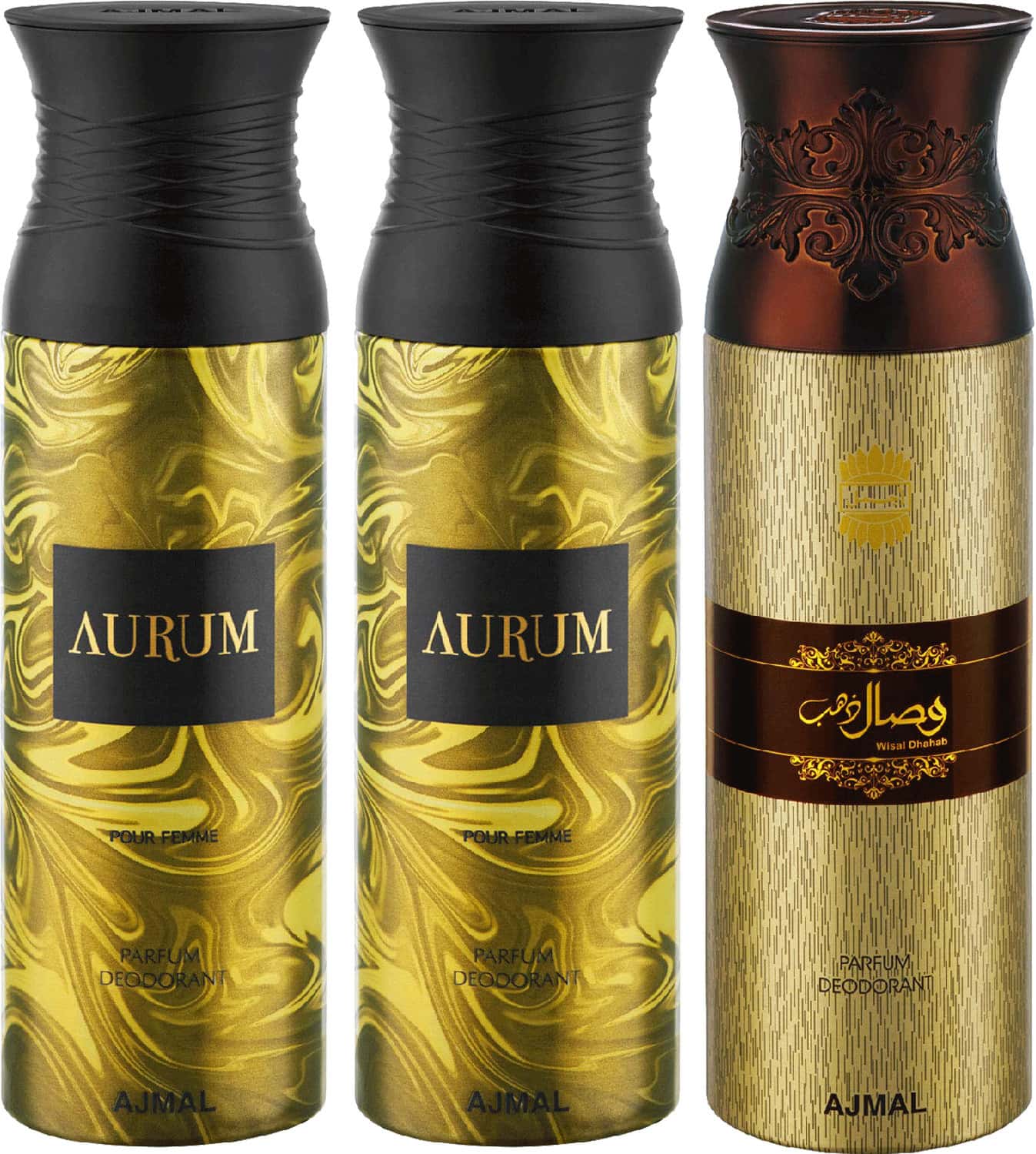 Buy AJMAL WISAL DAHAB & WISAL DEO & WISAL DEODORANT PERFUME - FOR MEN ...