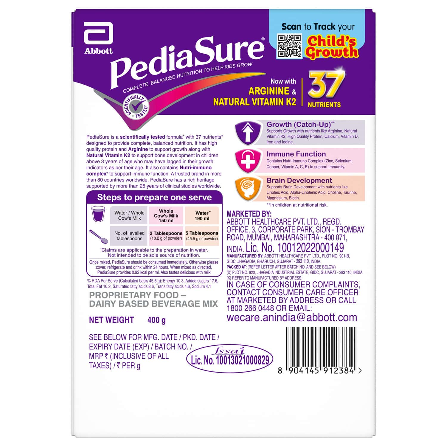 Buy PEDIASURE SCIENTIFICALLY DESIGNED NUTRITION HEALTH DRINK VANILLA ...