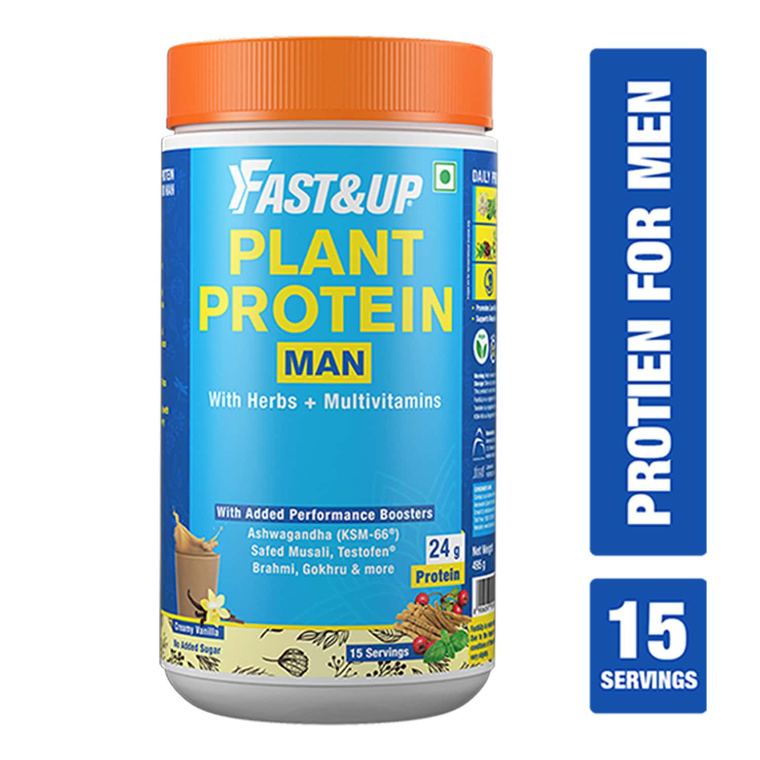 Buy FAST&UP PLANT PROTEIN FOR MAN - VEGAN PROTEIN DRINK FOR MAN ...