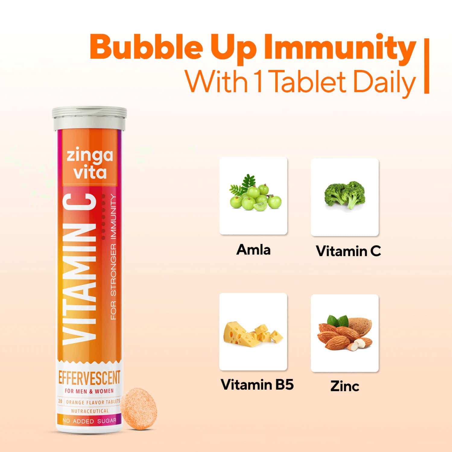 Buy ZINGAVITA WOMEN IMMUNITY BOOSTER VITAMIN C ZINC SUGAR FREE 20 FIZZY ...