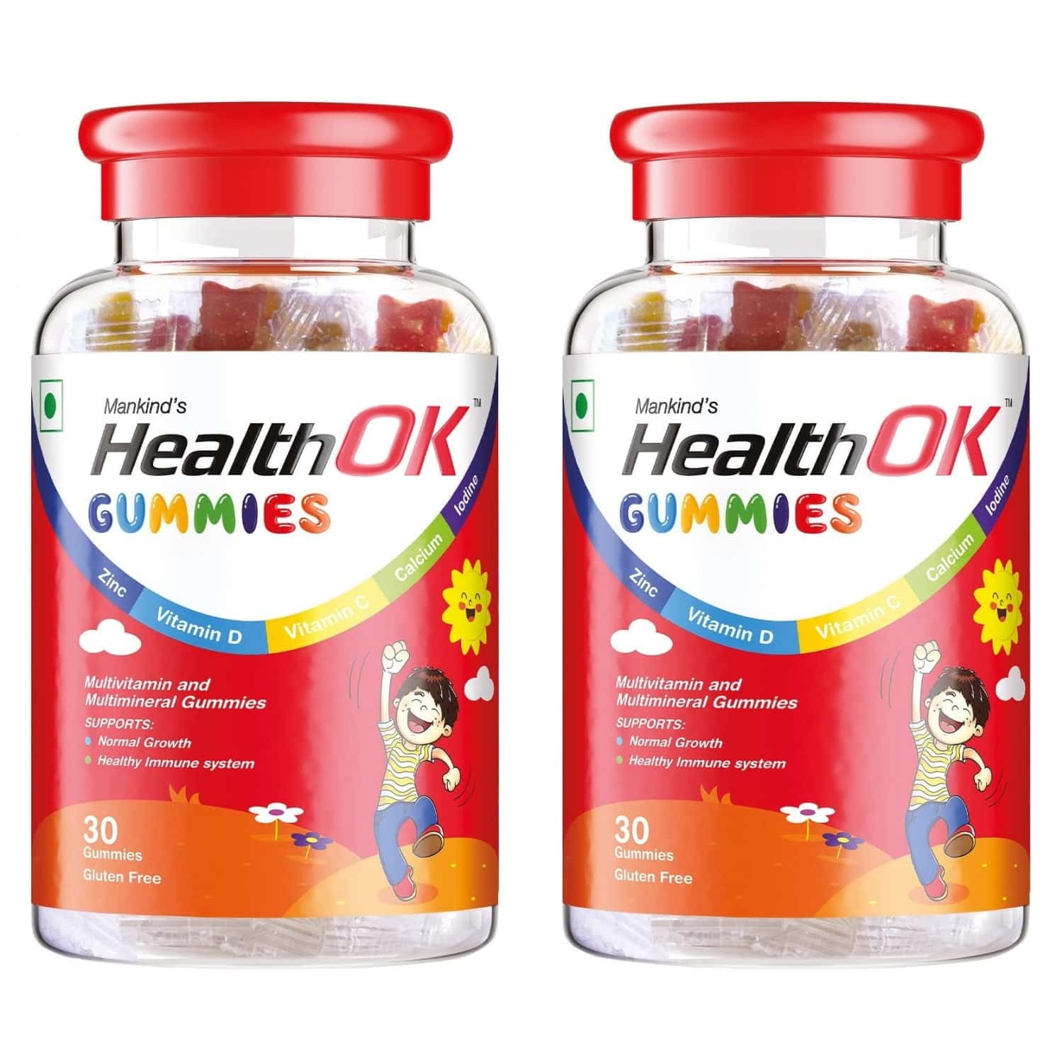 Buy HEALTH OK GUMMIES MULTIVITAMIN & MULTIMINERAL FOR KIDS SUPPORTS ...