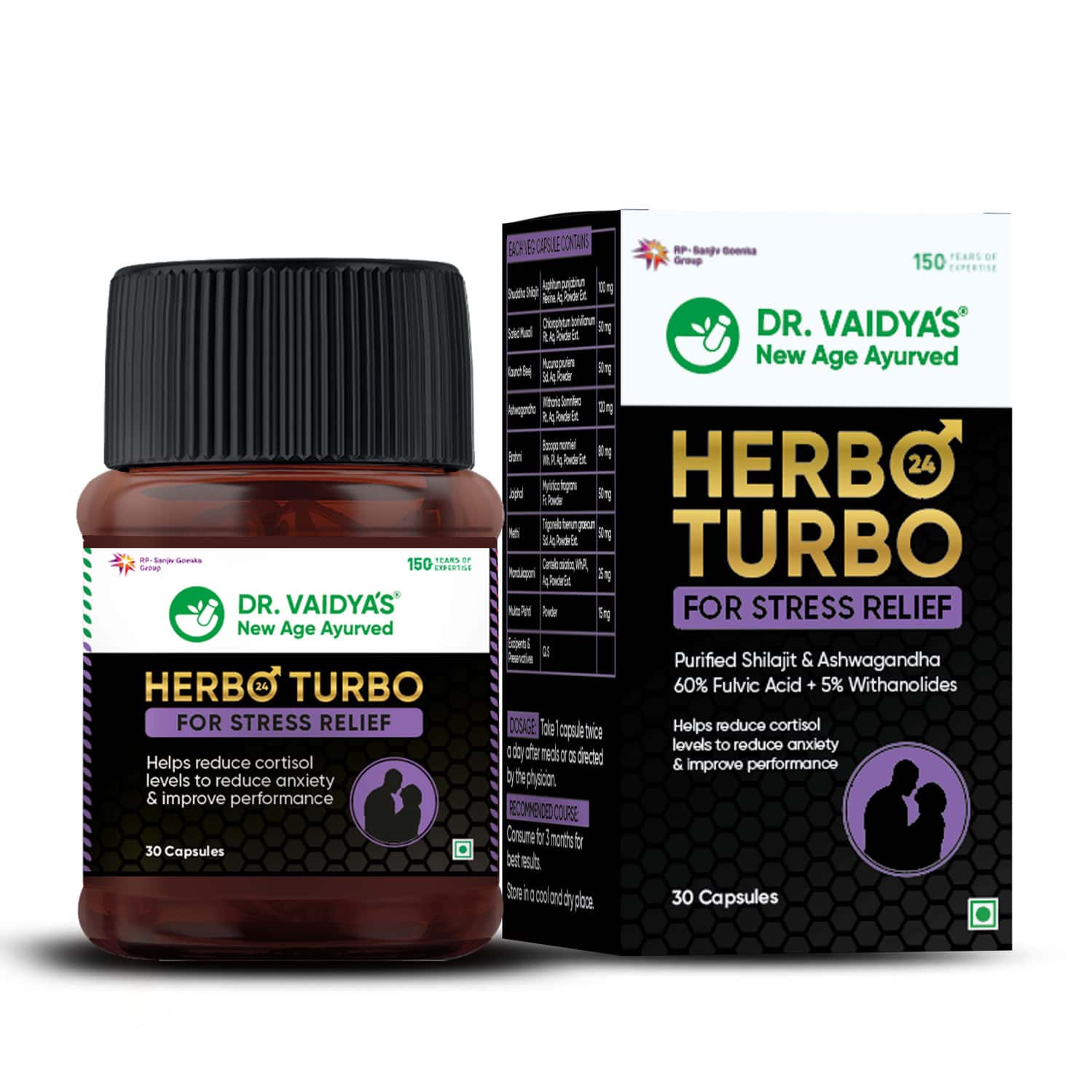 Buy DR. VAIDYA'S HERBO24TURBO MADE FOR STRESS RELIEF(PACK OF 3) Online ...