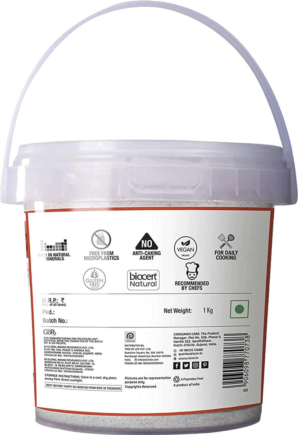 Buy LUNN NATURAL FINE GRAIN HIMALAYAN PINK ROCK SALT| RICH IN MINERAL ...