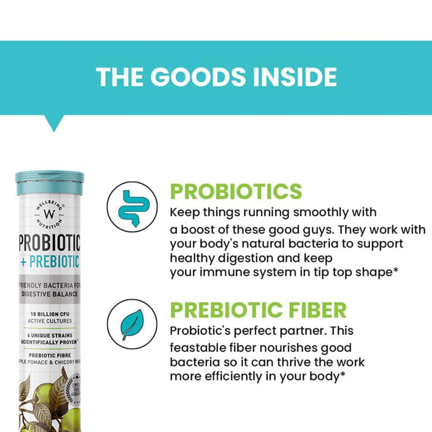 Buy WELLBEING NUTRITION DAILY PROBIOTIC+PREBIOTIC PLANT BASED 18 ...