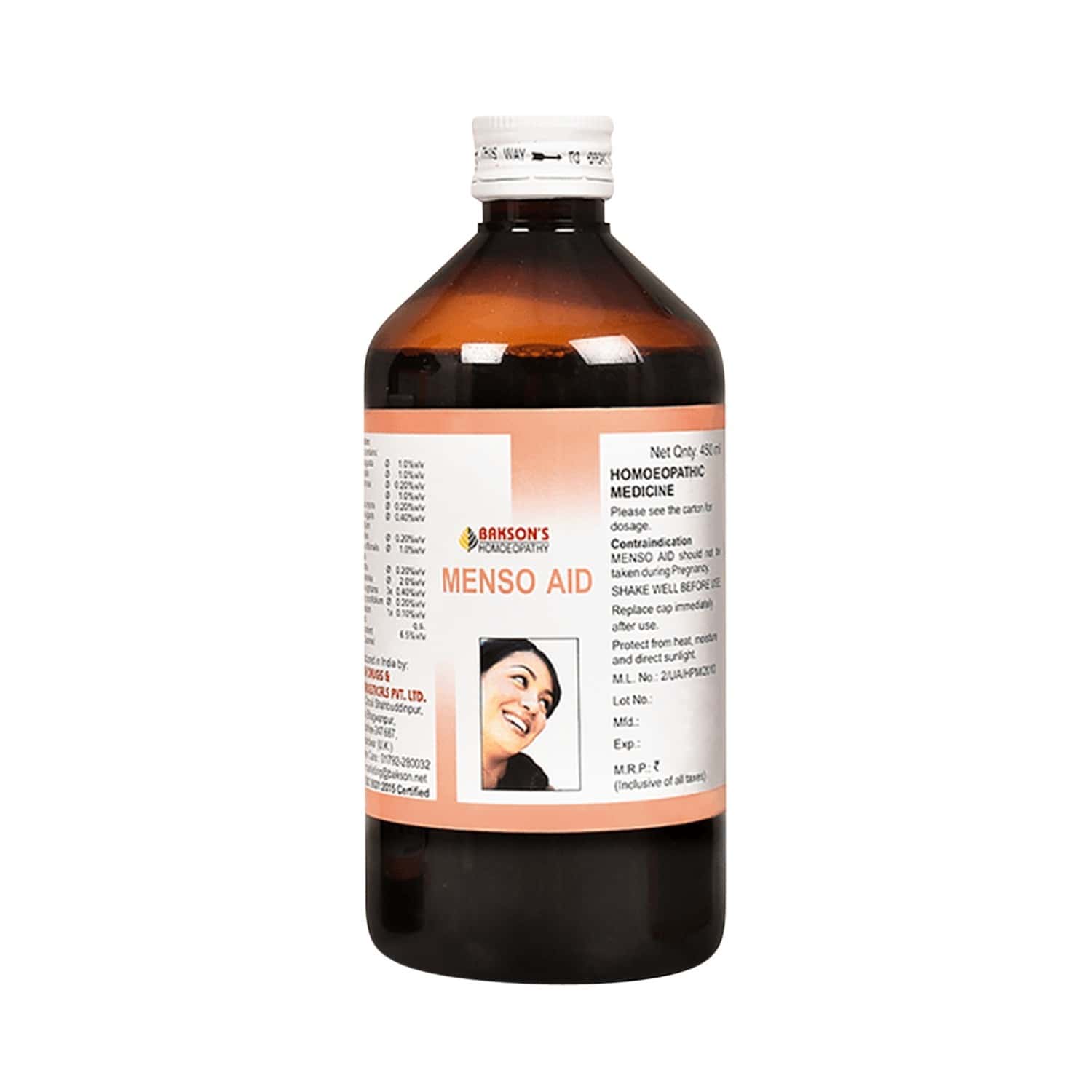 Buy BAKSONS MENSO AID SYRUP 450 ML Online & Get Upto 60% OFF at PharmEasy