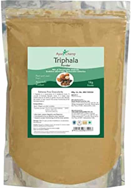Buy AYUR CHAMP TRIPHALA POWDER (AMLA HARAD BAHEDA) POWDER - 1 KG Online ...