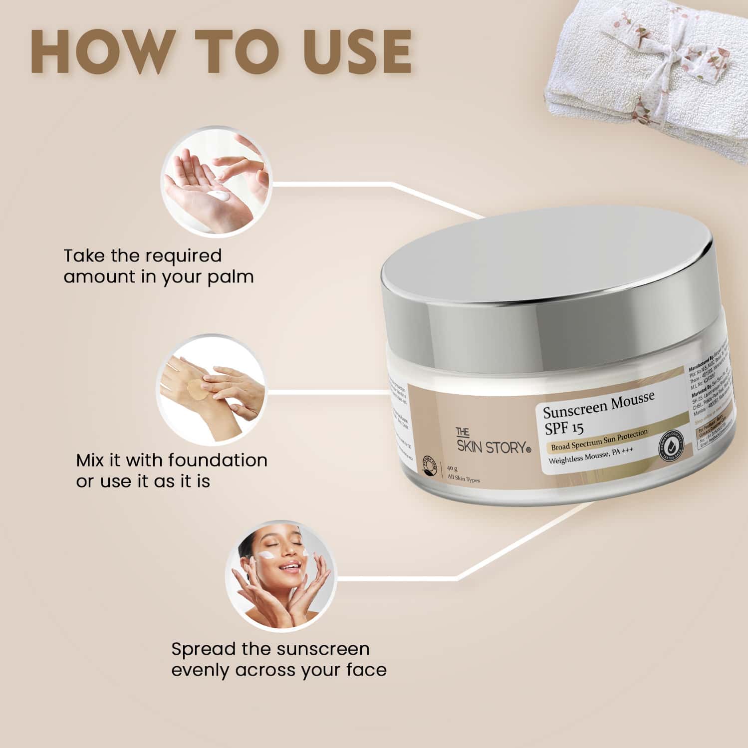 Buy THE SKIN STORY TINTED SUNSCREEN MOUSSE SPF 30, 40G Online & Get ...