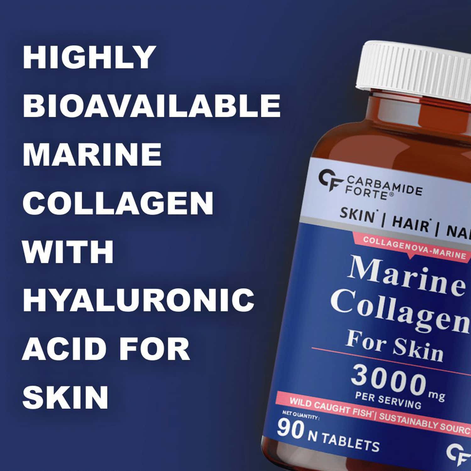 Buy CARBAMIDE FORTE MARINE COLLAGEN PEPTIDES 3000MG-90 TABLETS Online ...