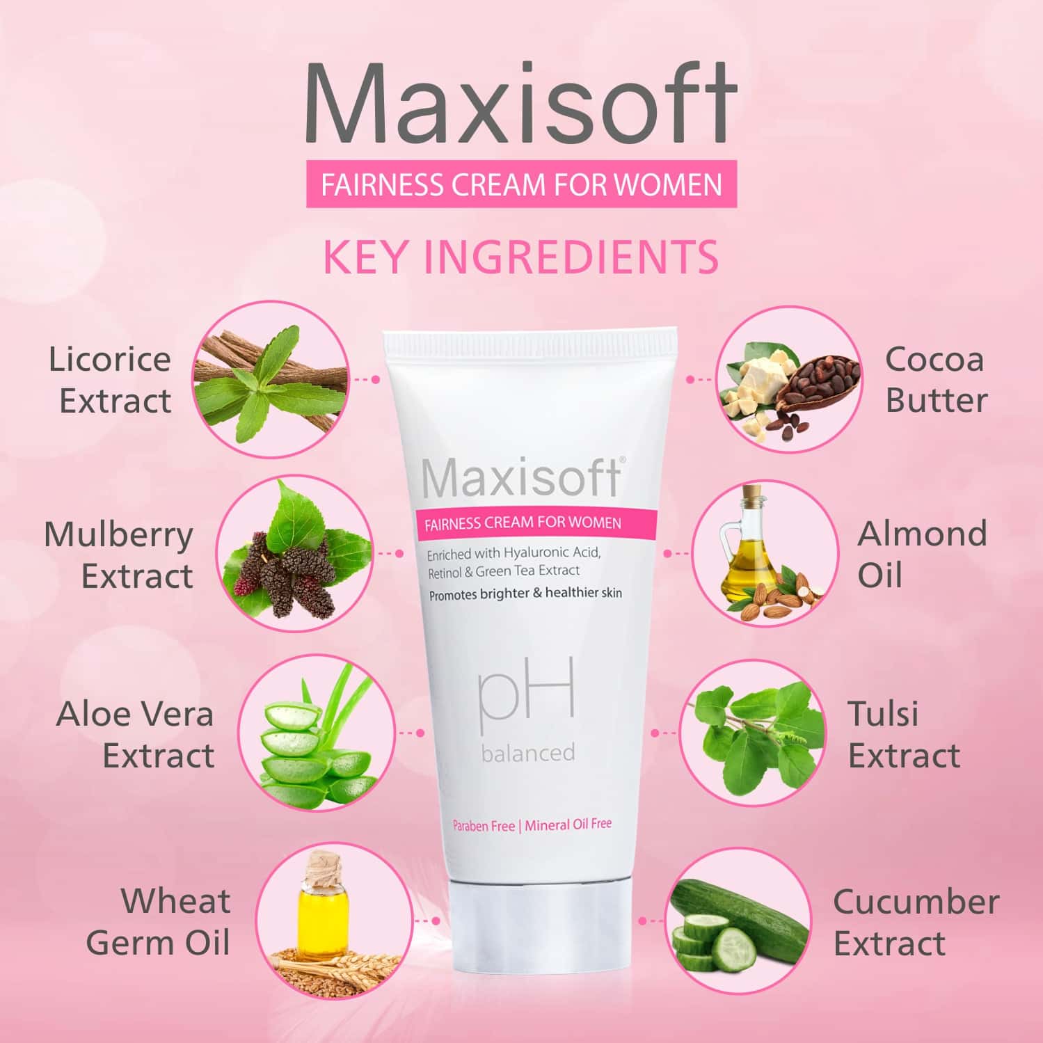 Buy MAXISOFT FAIRNESS CREAM FOR WOMEN 50 GM | WITH MULBERRY | REDUCES ...