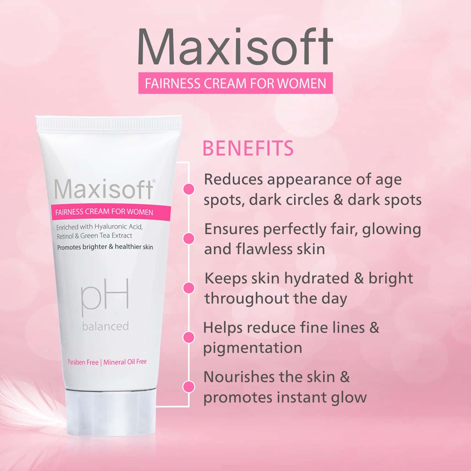 Buy MAXISOFT FAIRNESS CREAM FOR WOMEN 50 GM | WITH MULBERRY | REDUCES ...