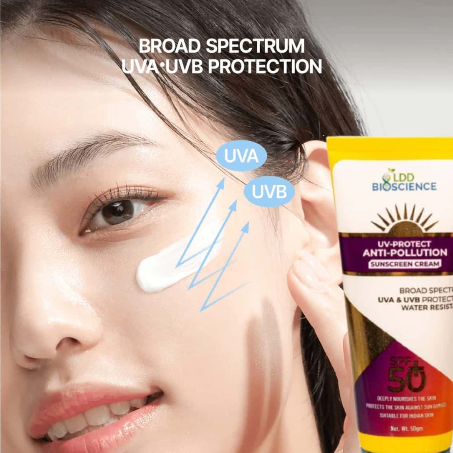 Buy LDD BIOSCIENCE ANTI -POLLUTION SUNSCREEN FOR FACE + BODY - 50 GM ...