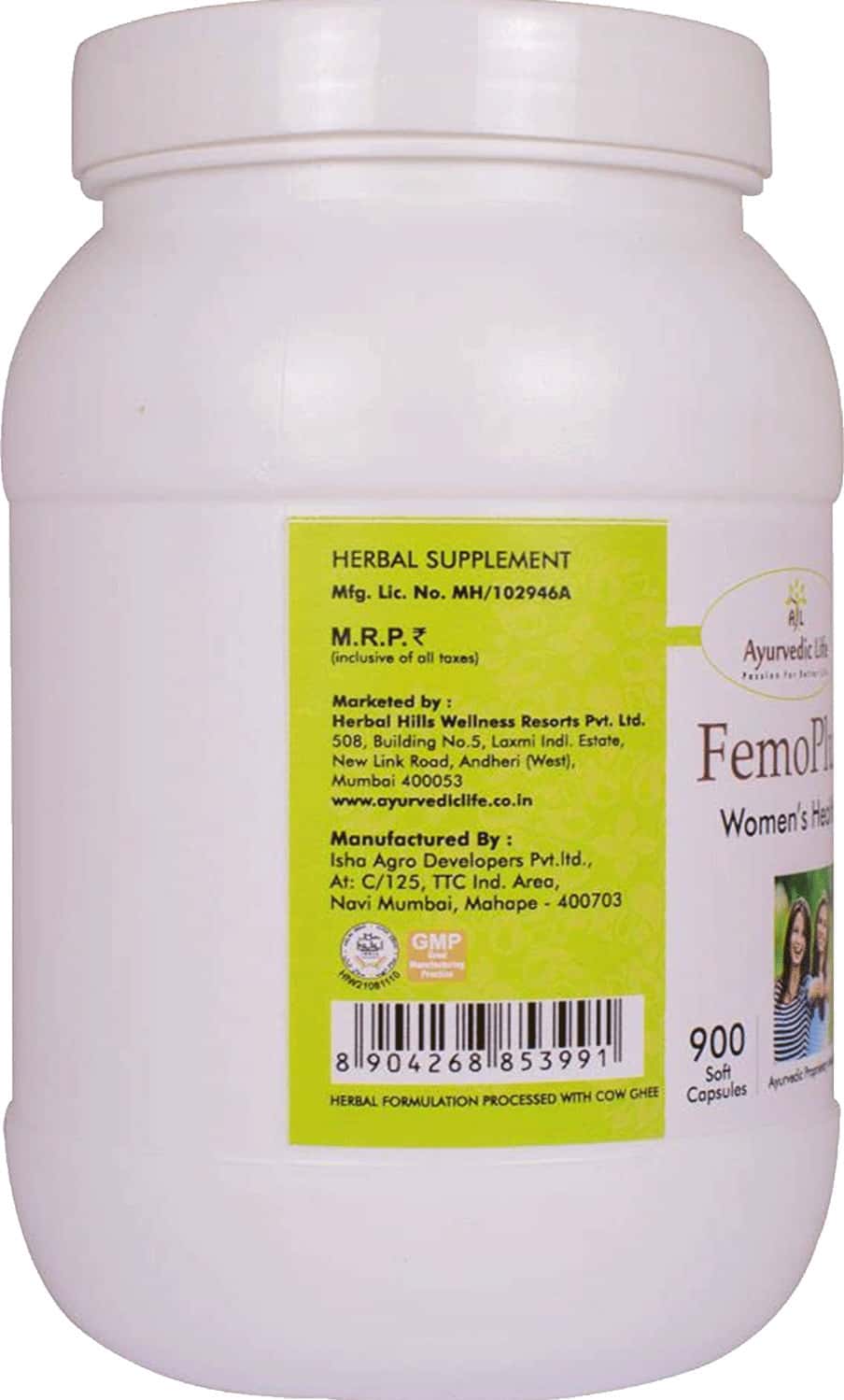 Buy AL-AYURVEDIC LIFE FEMO PLUS - 900 CAPSULES PACK OF 4 Online & Get ...