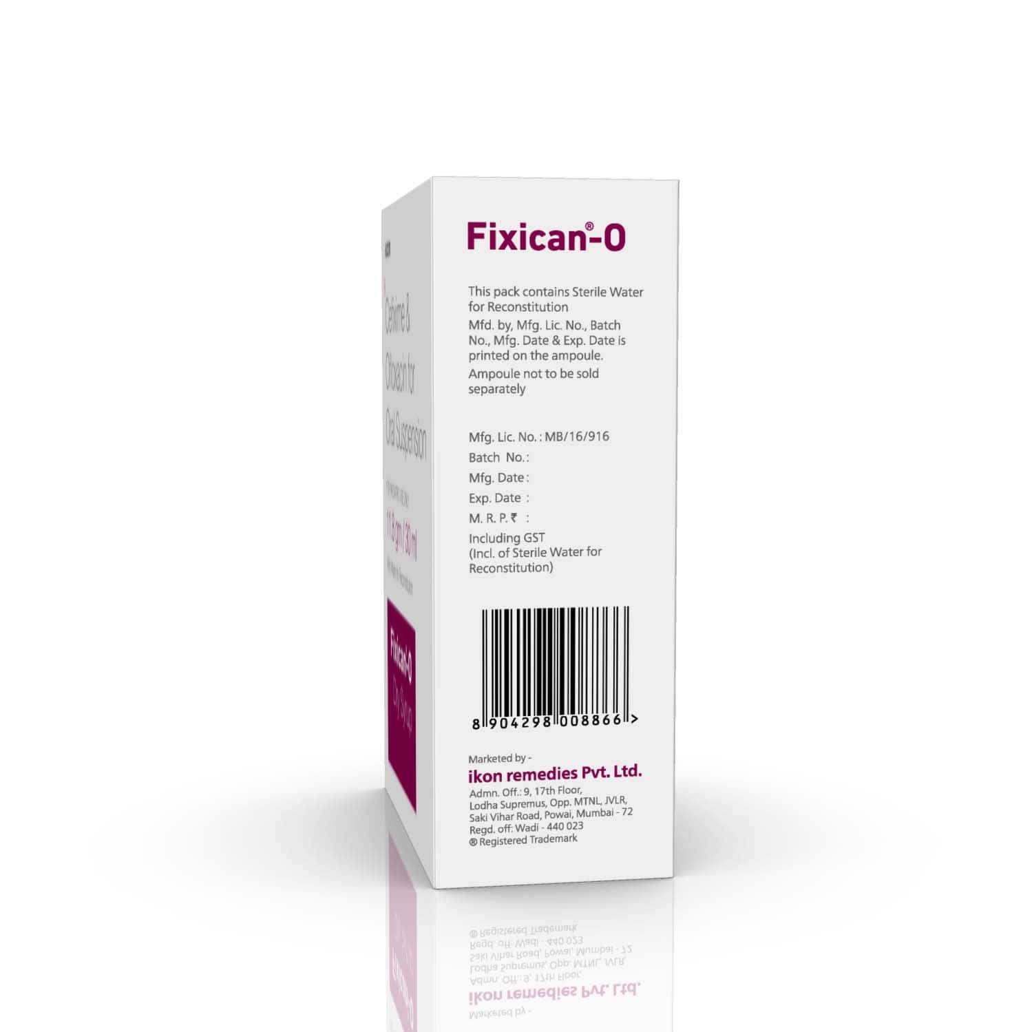 Buy Fixican O Bottle Of 30ml Dry Syrup Online at Flat 15% OFF | PharmEasy