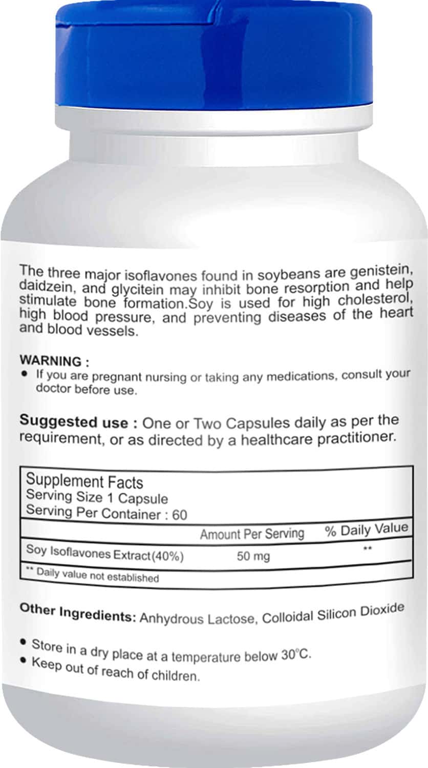 Buy HEALTHVIT SOY ISOFLAVONES EXTRACT 50 MG - 60 CAPSULES Online & Get ...