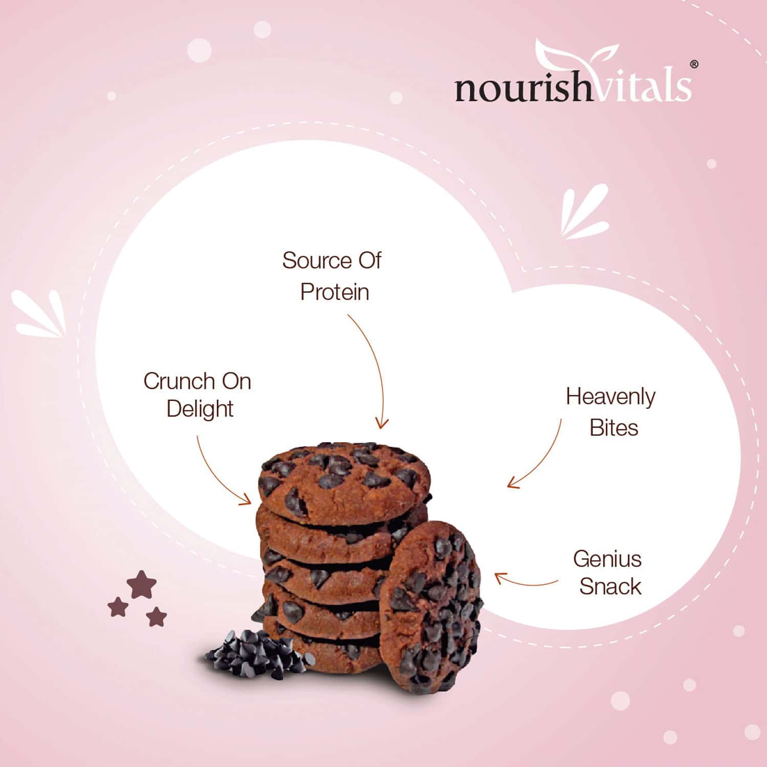 Buy NOURISHVITALS DARK CHOCOCHIP COOKIES + MULTIGRAIN COOKIES CRUNCHY ...