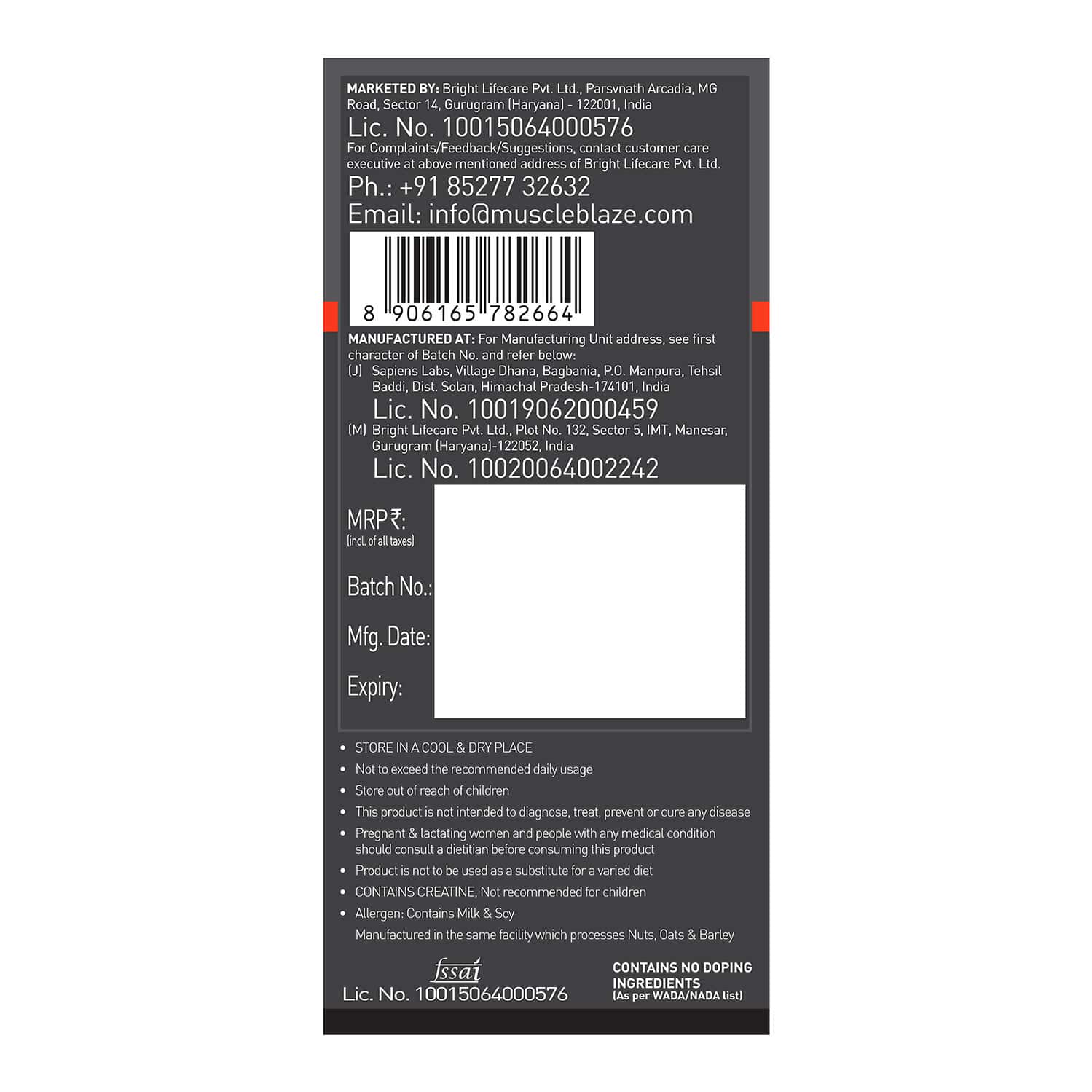 Buy MUSCLEBLAZE BIOZYME PERFORMANCE WHEY PROTEIN PR WITH CREATINE ...