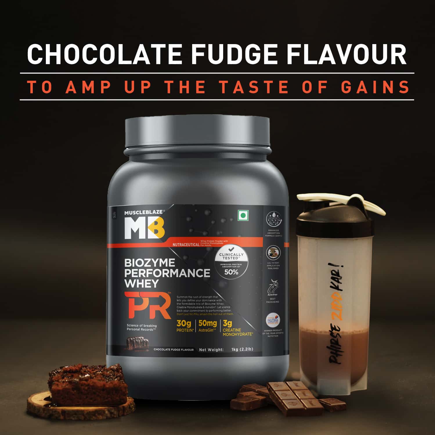 Buy MUSCLEBLAZE BIOZYME PERFORMANCE WHEY PROTEIN PR WITH CREATINE ...