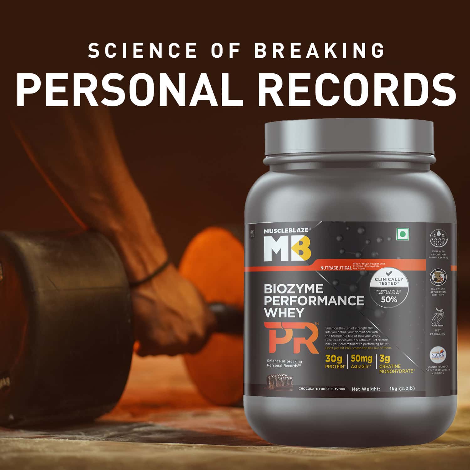 Buy MUSCLEBLAZE BIOZYME PERFORMANCE WHEY PROTEIN PR WITH CREATINE ...