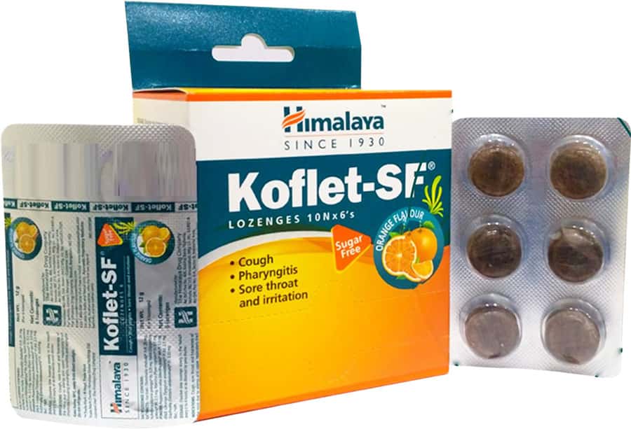 Buy HIMALAYA KOFLET H LEMON FLAVOUR RELIEF FROM COUGH & SORE THROAT ...