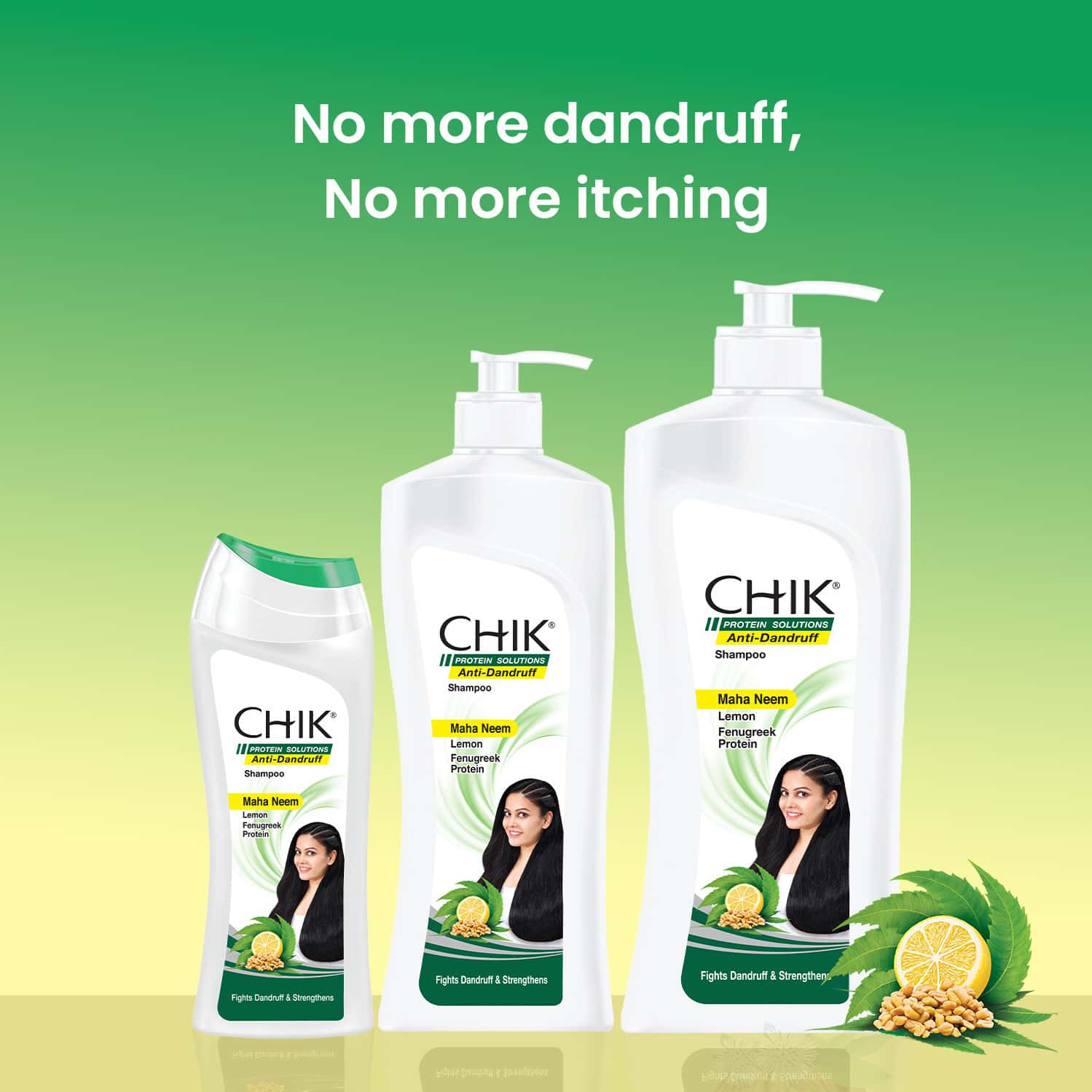 Buy CHIK PROTEIN SOLUTION ANTI DANDRUFF SHAMPOO, WITH MAHANEEM, LEMON ...