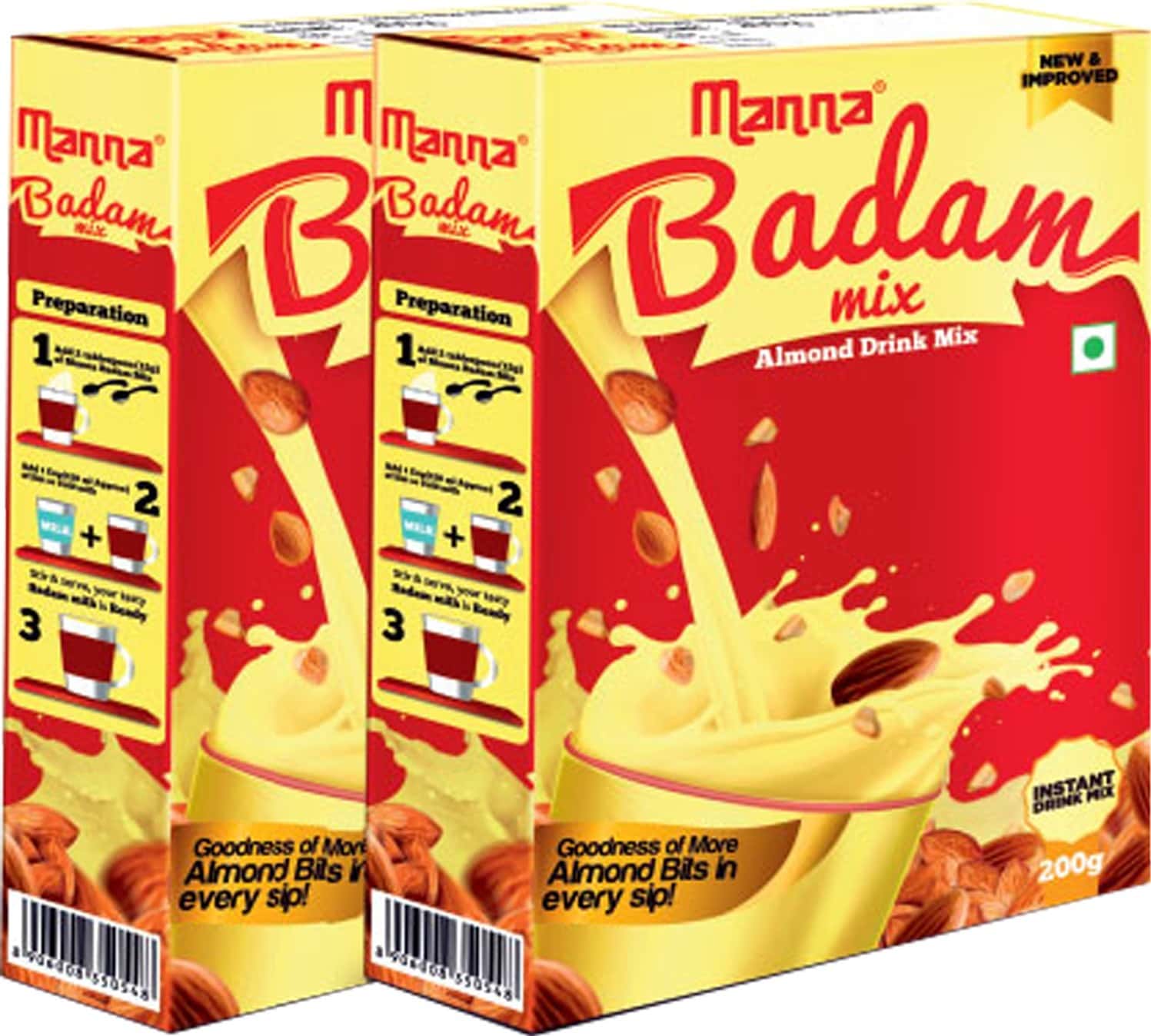 Buy MANNA BADAM MIX 200G BOX | BADAM DRINK MIX WITH REAL BITS OF BADAM ...