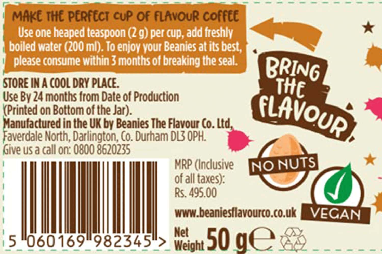 Buy BEANIES FLAVOURED INSTANT COFFEE - CARAMEL POPCORN 50G Online & Get ...