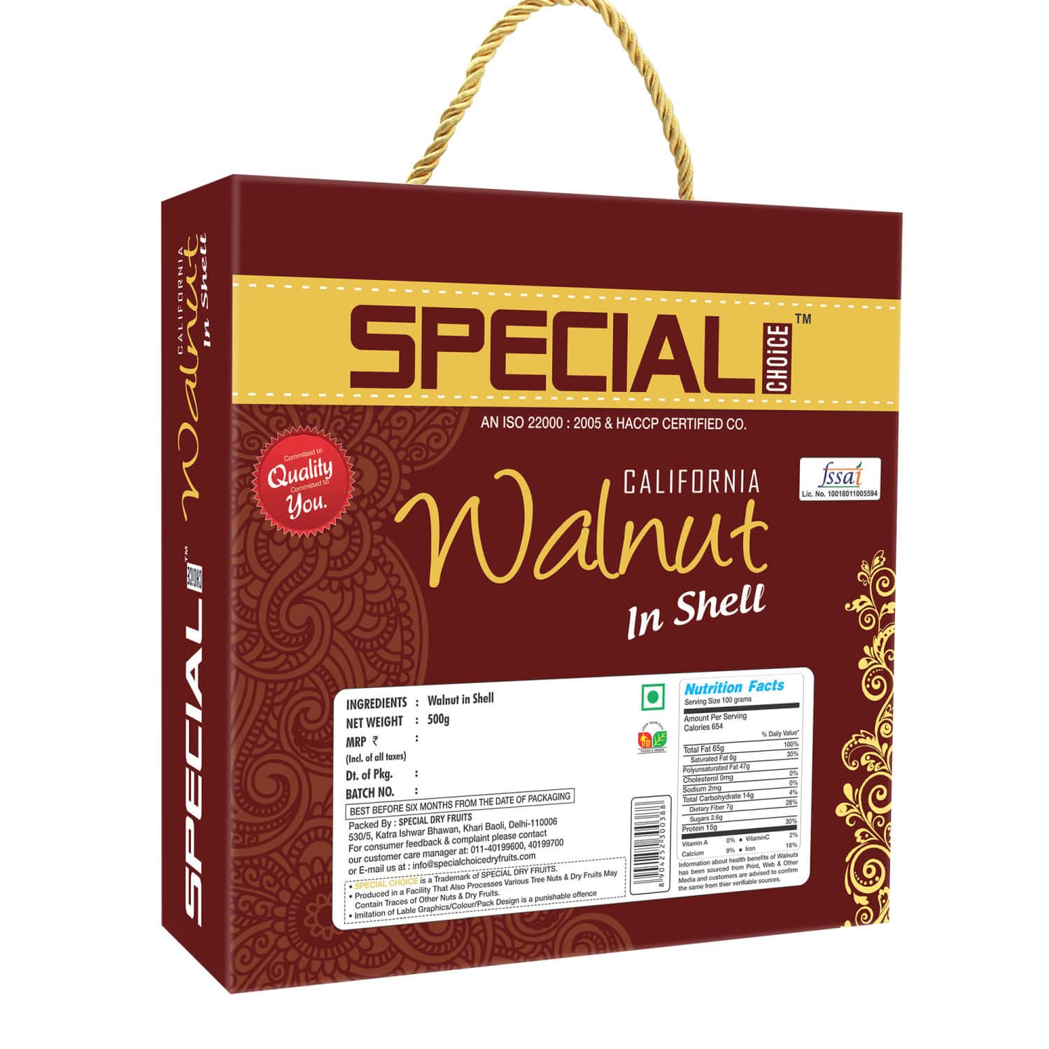 Buy SPECIAL CHOICE CALIFORNIA WALNUT INSHELL 500G X 3 Online & Get Upto ...