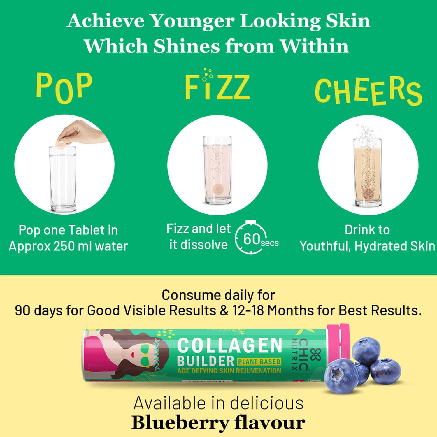 Buy CHICNUTRIX PLANT BASED COLLAGEN BUILDER WITH VIT C E BIOTIN -20 ...
