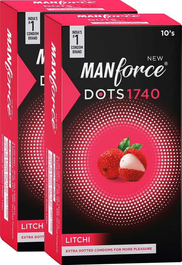 Buy MANFORCE XOTIC EXTRA DOTTED VEGAN CONDOMS FOR MEN WITH 1500 DOTS ...