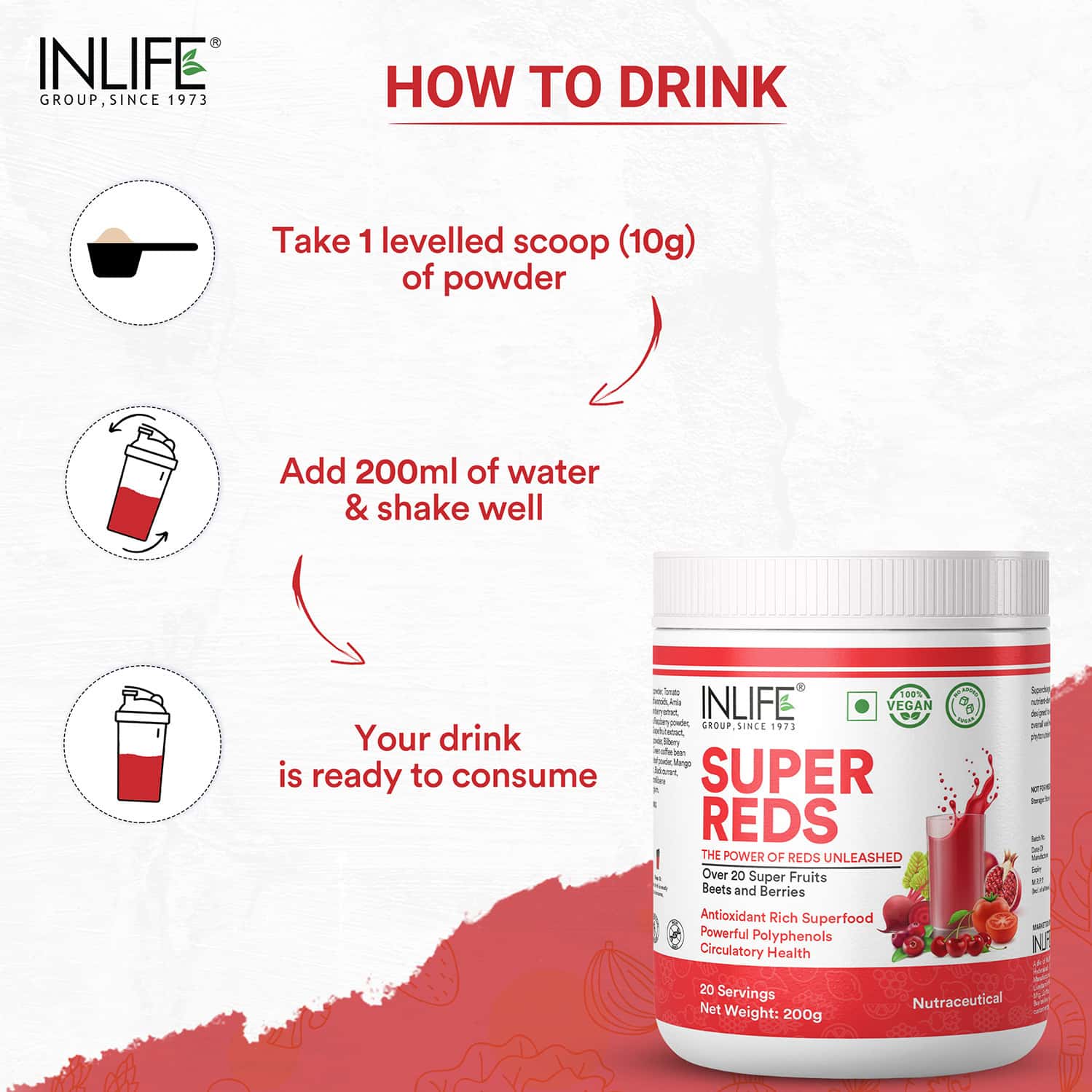Buy INLIFE SUPER REDS POWDER,ANTIOXIDANT-RICH SUPERFOOD SUPPLEMENT ...