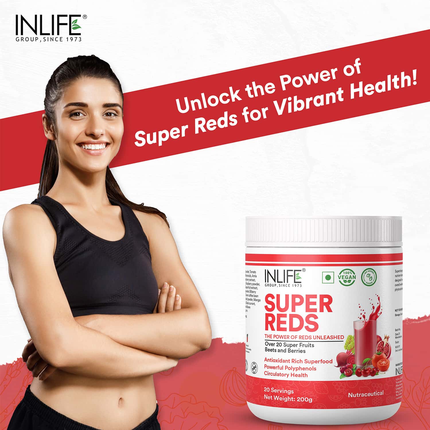Buy INLIFE SUPER REDS POWDER,ANTIOXIDANT-RICH SUPERFOOD SUPPLEMENT ...