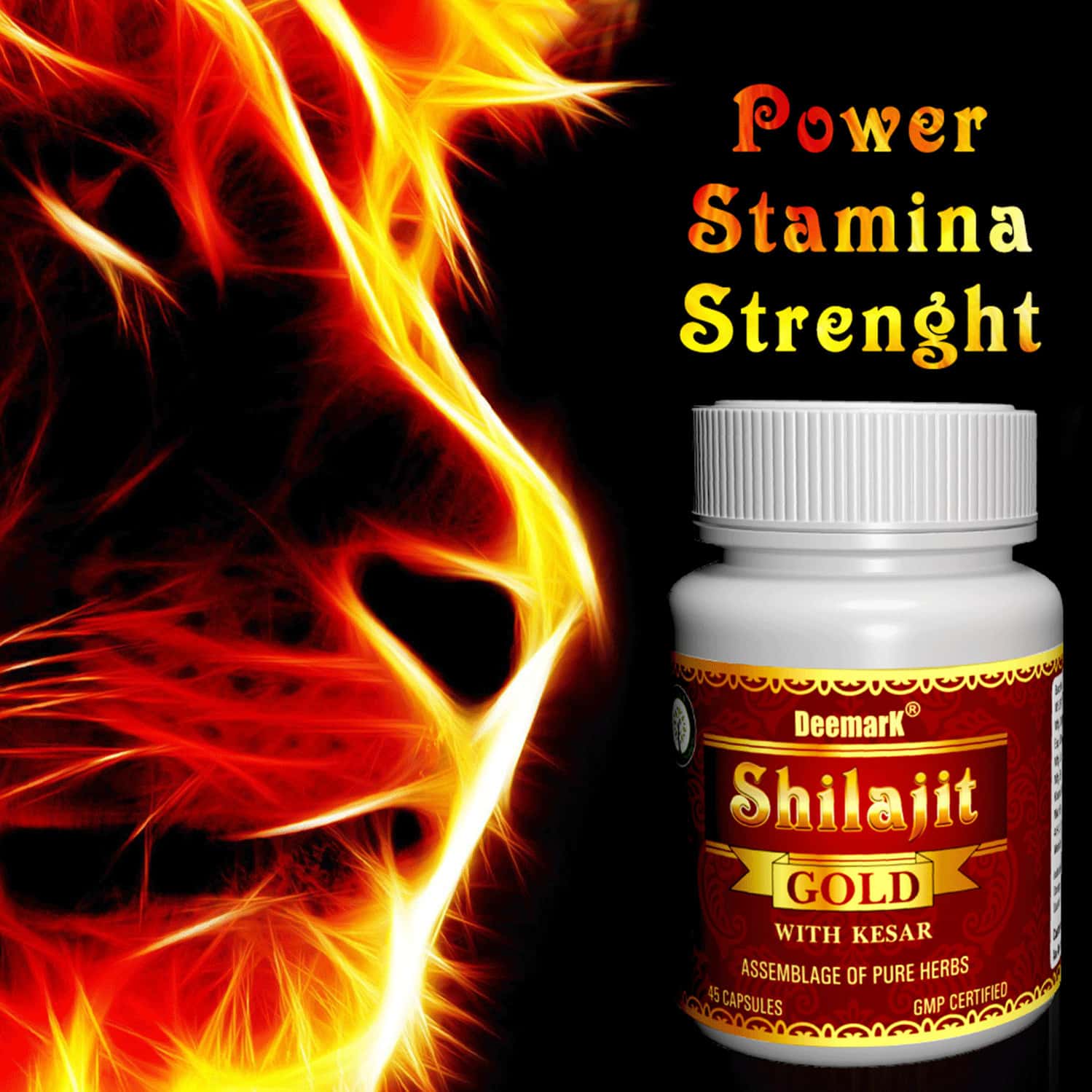 Buy Deemark Shilajit Gold 180 Cap Improve Sex Power And Stamina For