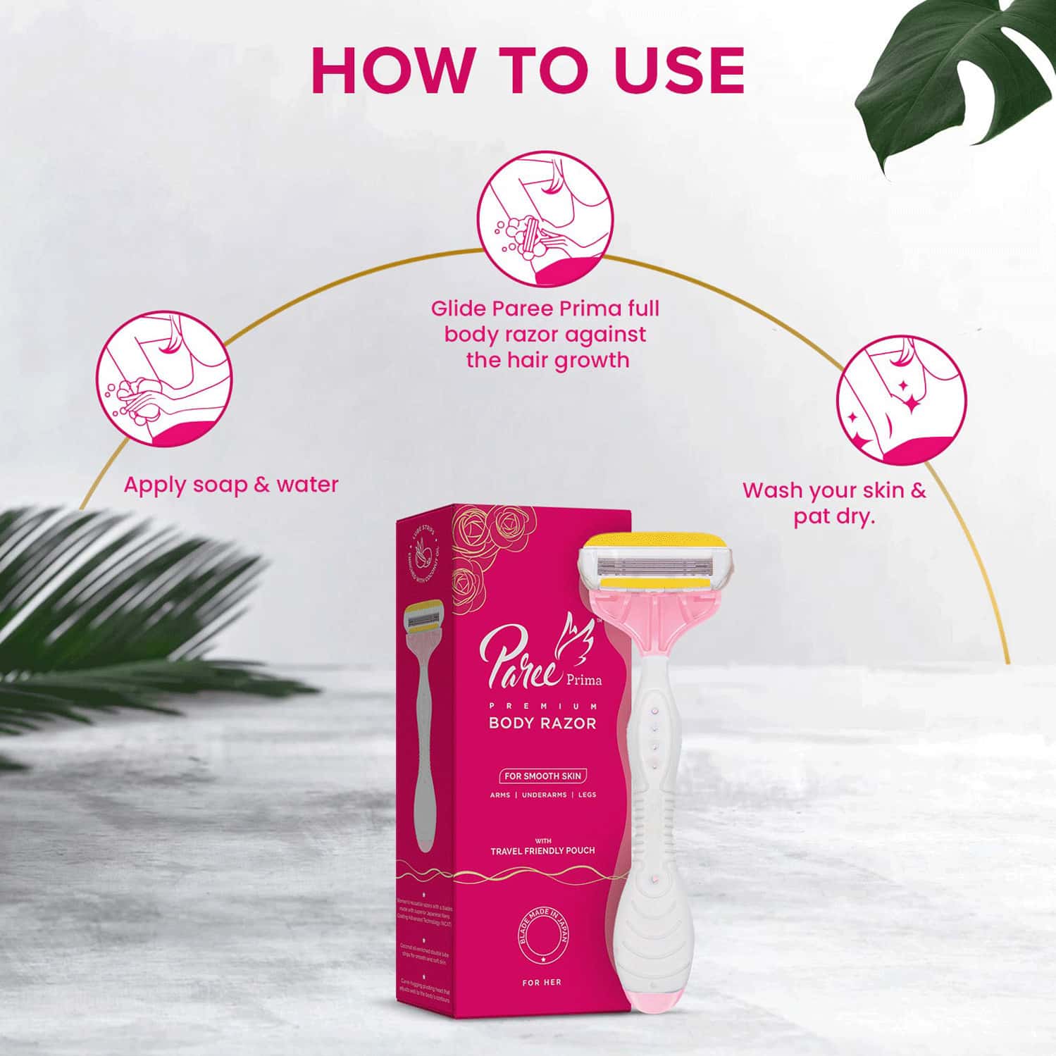 Buy PAREE PRIMA FULL BODY RAZORS FOR WOMEN WITH 4 BLADE TECHNOLOGY PACK ...