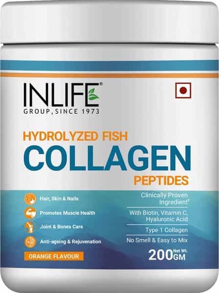 Buy INLIFE HYDROLYZED MARINE FISH COLLAGEN PEPTIDES POWDER WITH BIOTIN ...