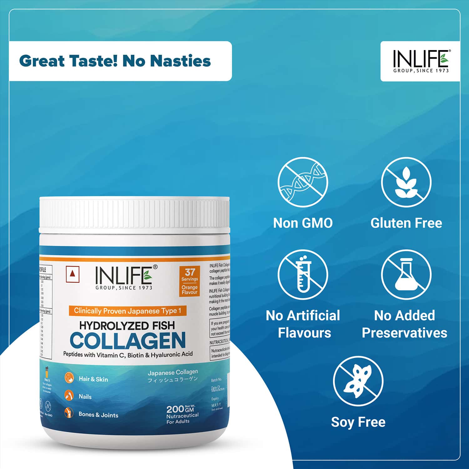 Buy INLIFE JAPANESE MARINE COLLAGEN SUPPLEMENTS FOR WOMEN & MEN (ORANGE ...