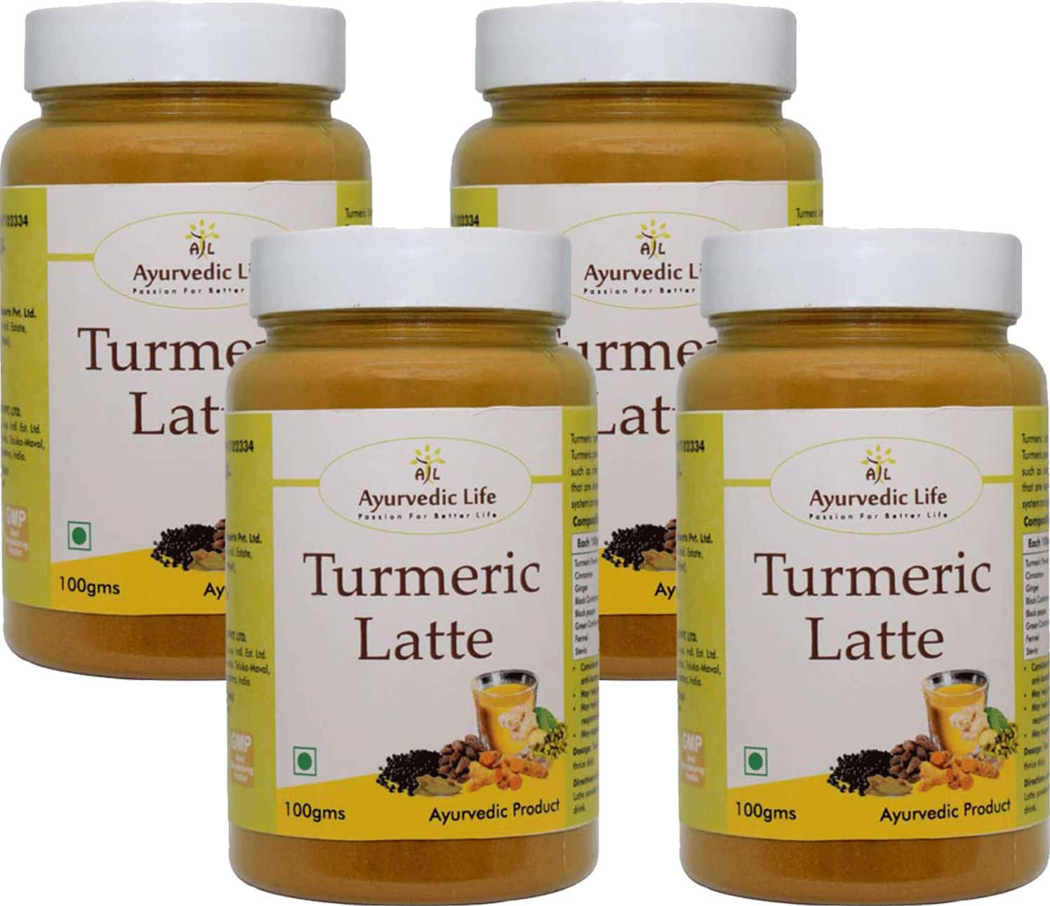 Buy AL-AYURVEDIC LIFE TURMERIC LATTE - 100 GMS PACK OF 5 Online & Get ...