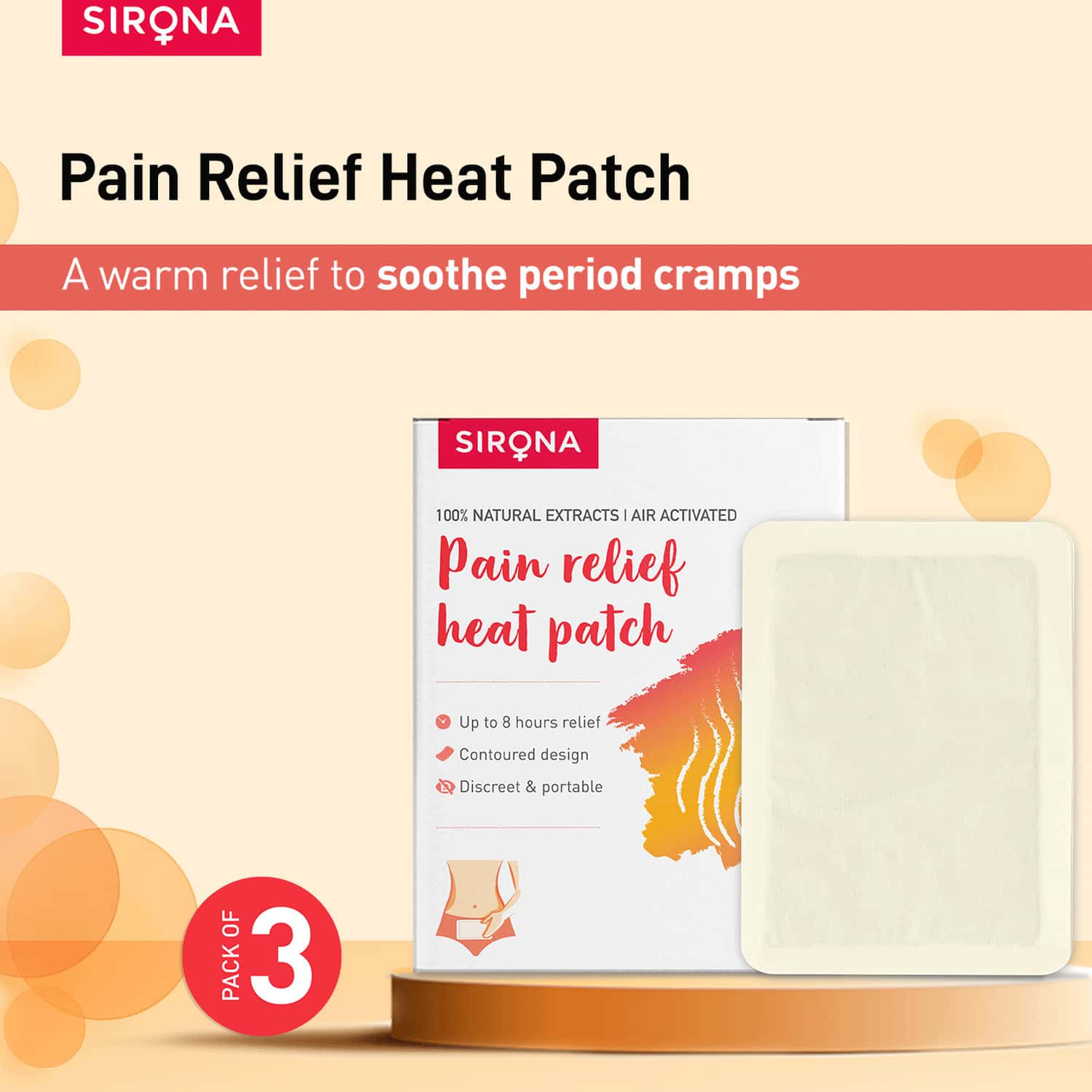 Buy SIRONA PAIN RELIEF HEAT PATCHES PACK OF 3 Online & Get Upto 60% OFF ...